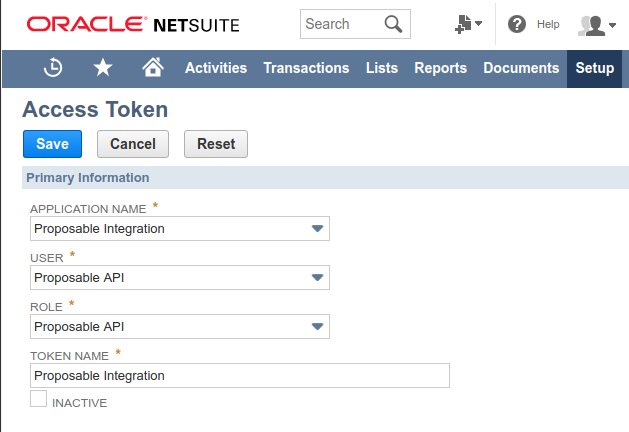 Use Netsuite CRM with Proposable